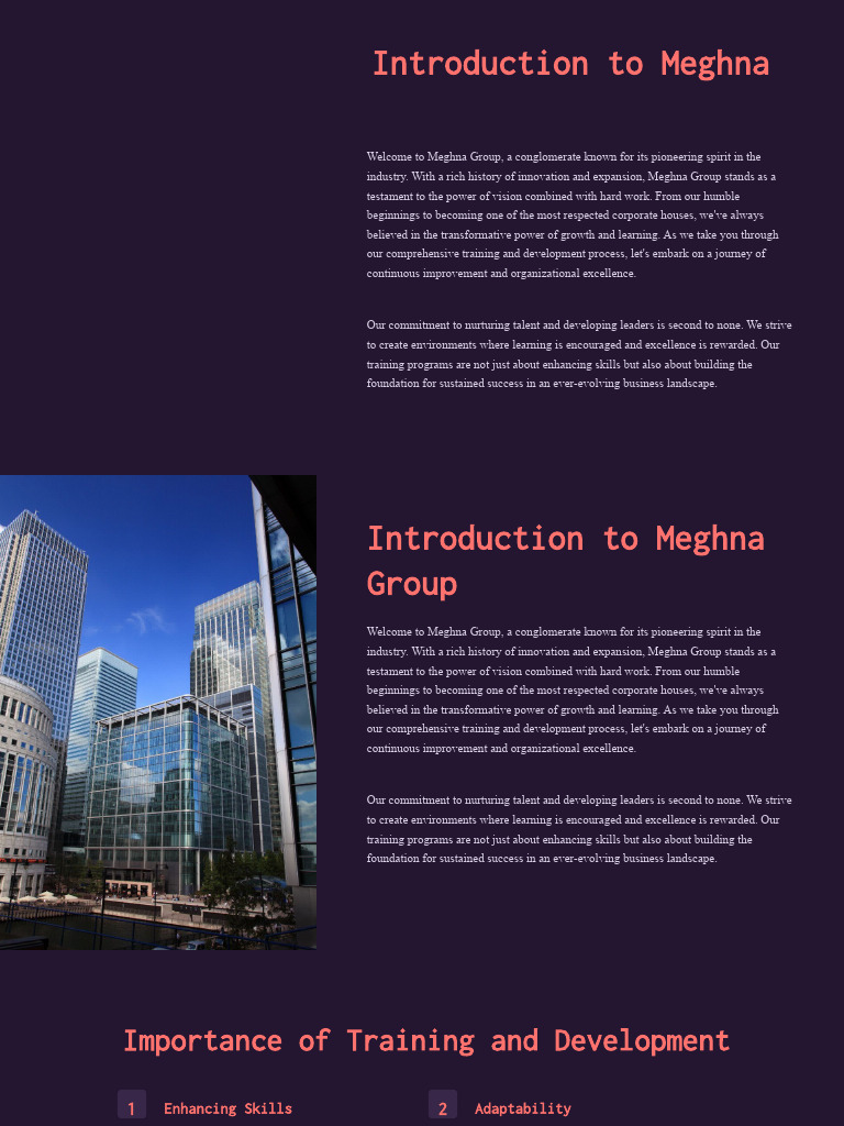 Meghna Group Training & Development Overview | PDF | Economies ...
