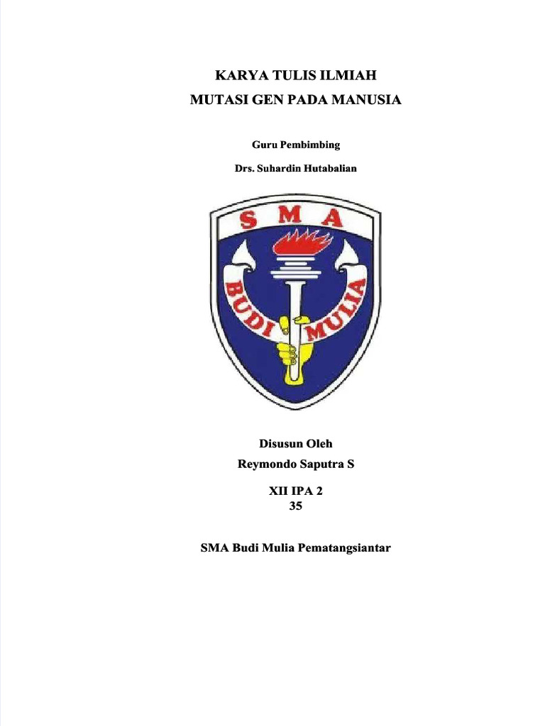 PDF Mutasi Gen Pada Manusia - Compress | PDF
