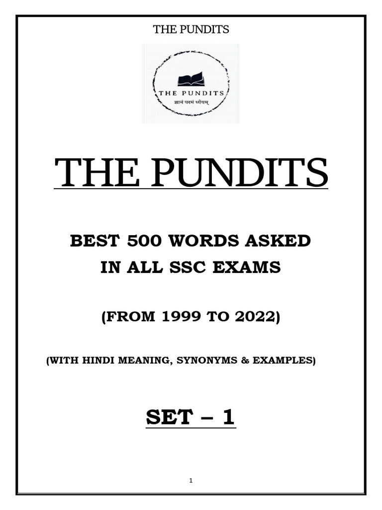The+Pundits+Vocab | PDF | Ghosts