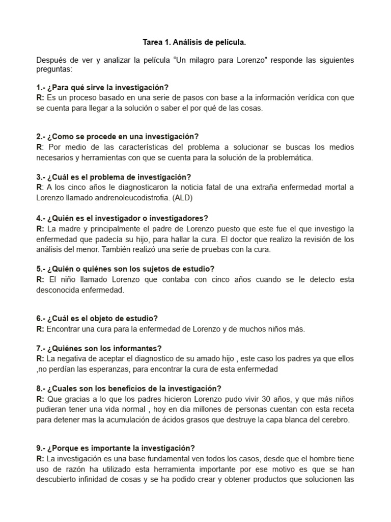 Tarea 1. Análisis de Pelicula | PDF | Neurociencia