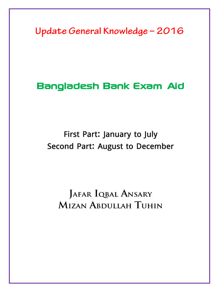 General Knowledge 2016 (Full) | PDF