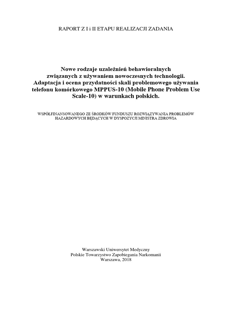 RaportMPPUS POPRAWIONY | PDF