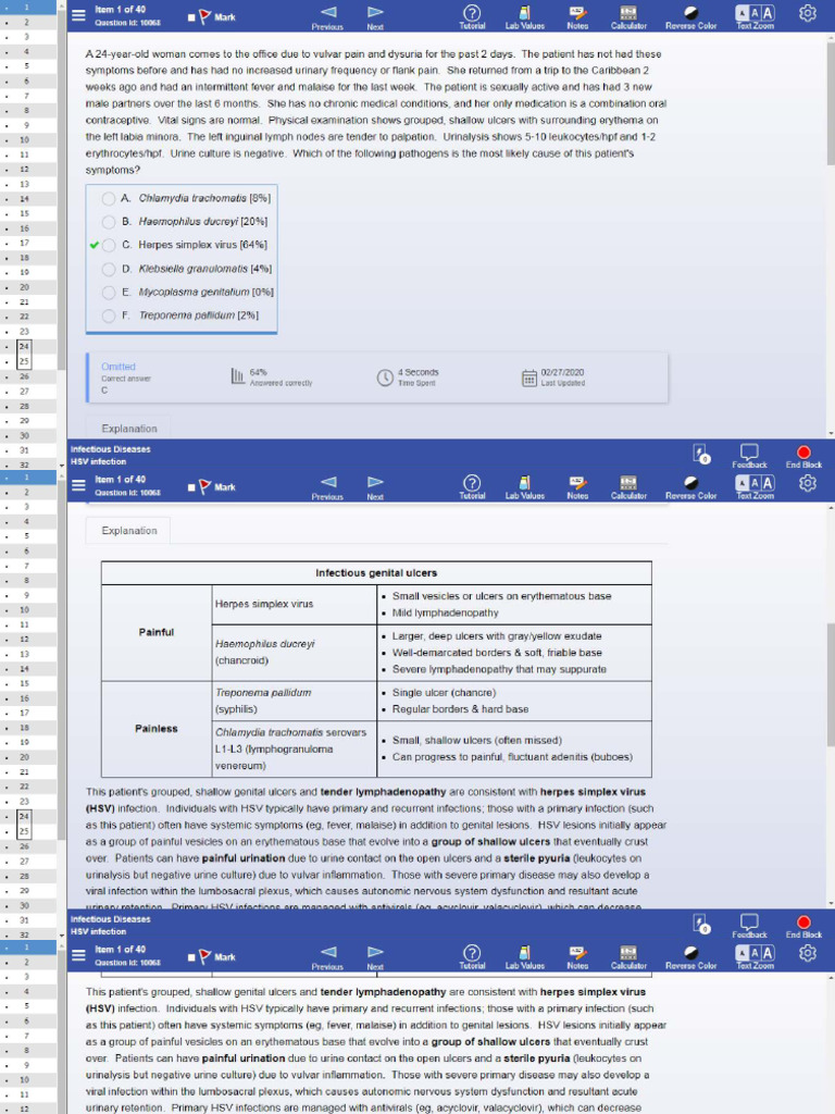 Block 1(40) Infectious Diseases as-compressed | PDF | Candidiasis | Herpes Simplex