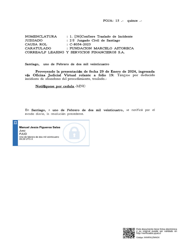 Incidente en Fundación Marcelo Astoreca | PDF | Derecho | Ciencias sociales