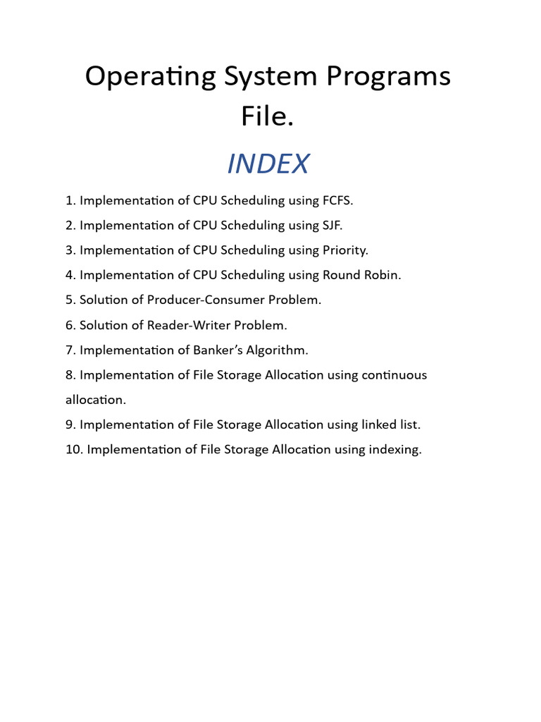 OS Programs 2 | PDF | Scheduling (Computing) | Computer Science