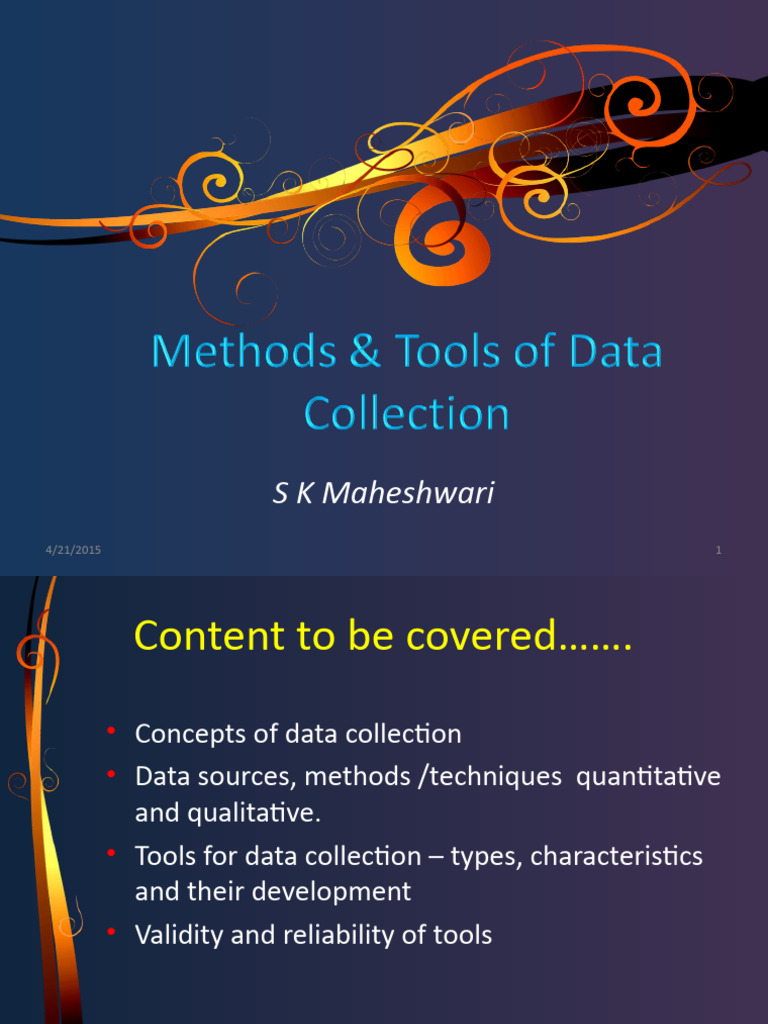 Lecture Four Data Collection | PDF | Validity (Statistics) | Self ...