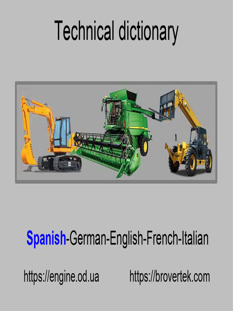 Tech Glossary Spanish German English French Italian | PDF | Mechanical ...