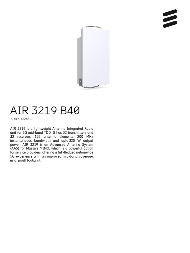 AIR 3219 B40 Datasheet (For 4G TDD) | PDF