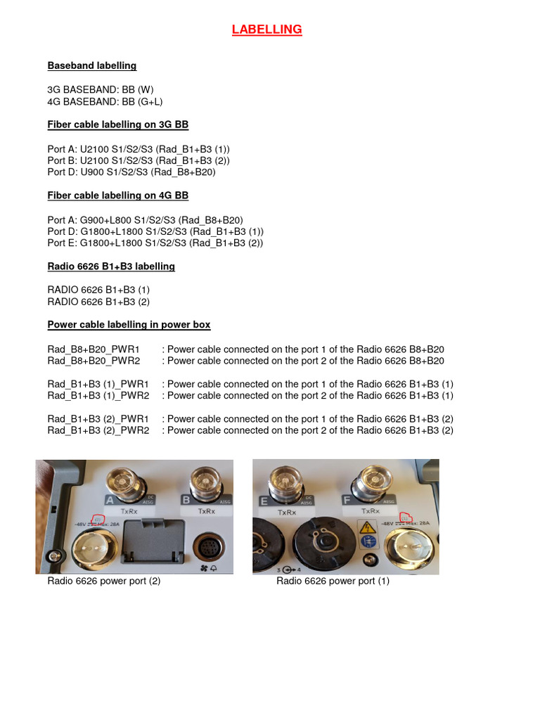 Radio 6626 Labelling Specifications | PDF | Radio | Broadcast Engineering