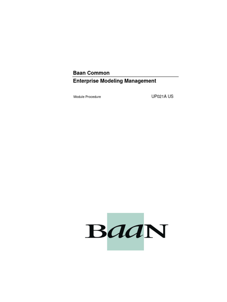 BaaN Common - Enterprise Modeling Management | PDF | Information ...