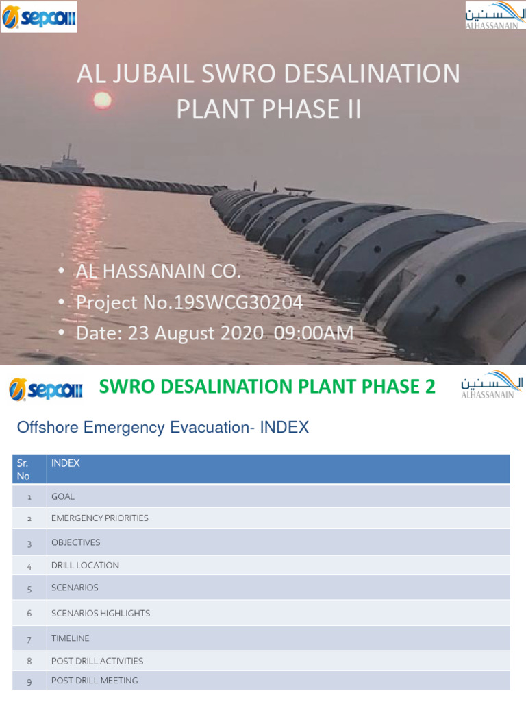 Offshore Emergency Evacuation Drill Report | PDF | First Aid | Emergency