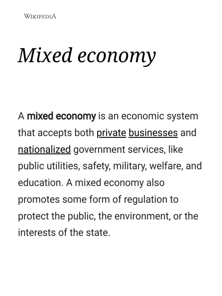 Understanding Mixed Economies | PDF | Socialism | Capitalism