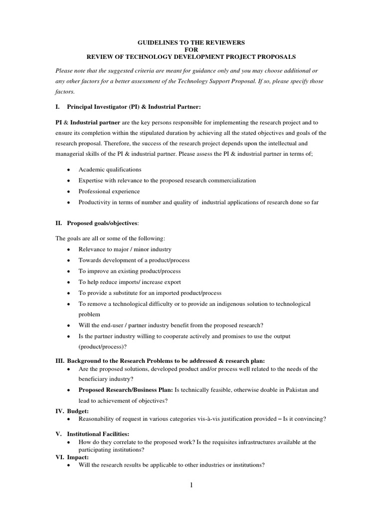 2022-7 TDF Proposals Review Form Academia Industry | PDF | Goal ...
