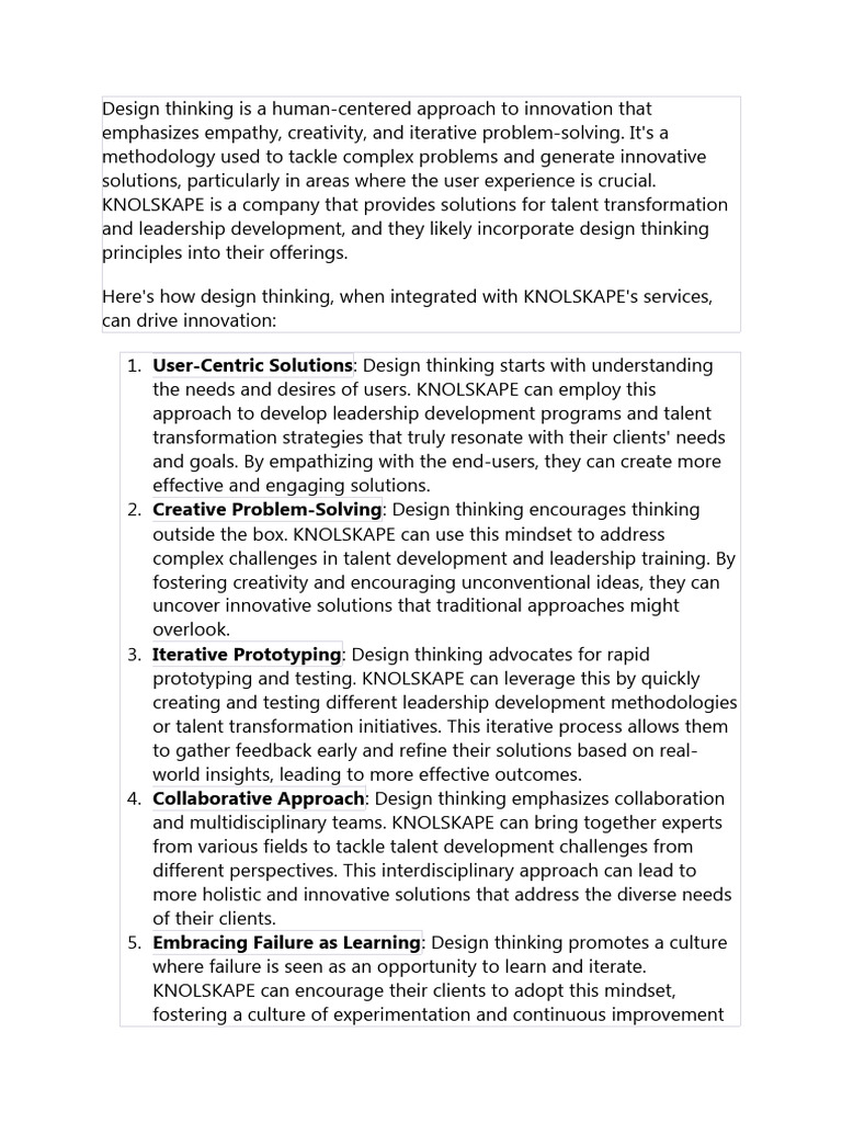 Design thinking Simulation | PDF | Design Thinking | Leadership