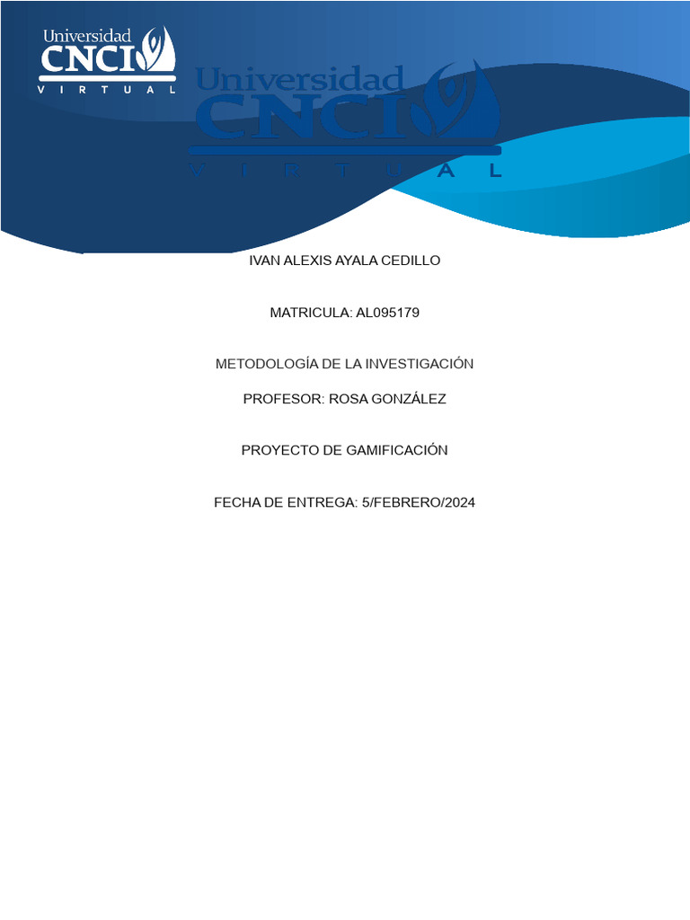 Proyecto de Gamificación - Metodología de La Investigación - Ivan ...