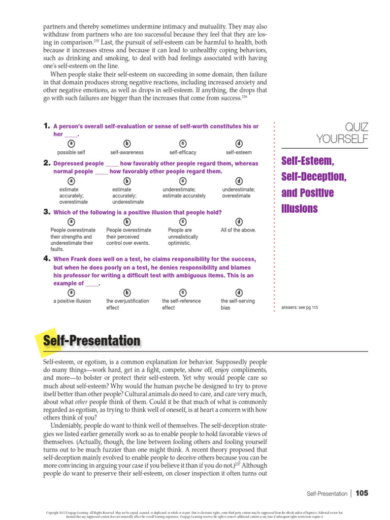 Self Presentation 1 | PDF | Self Esteem | Self Awareness