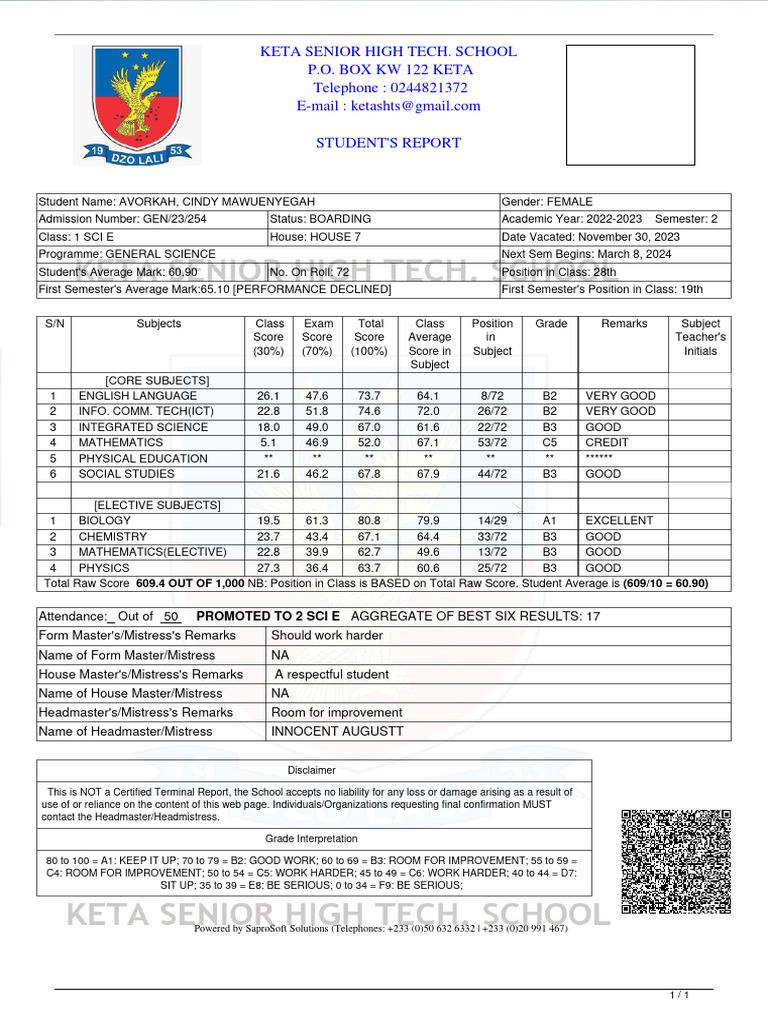 Student Report | PDF