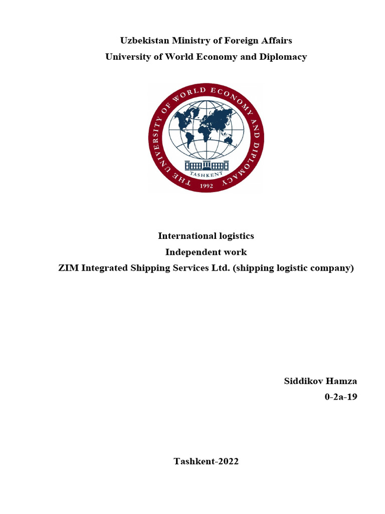 ZIM. Shipping Logistics | PDF | Ships | Water Transport