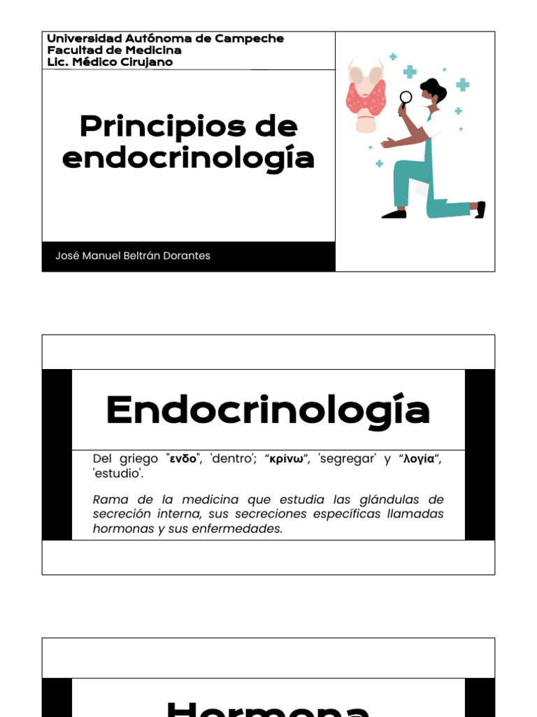 Principios de Endocrinología Expo | PDF | Hormona | Sistema endocrino