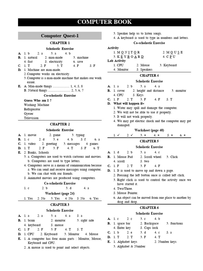 Computer Quest 1-8 | PDF | Icon (Computing) | Input/Output