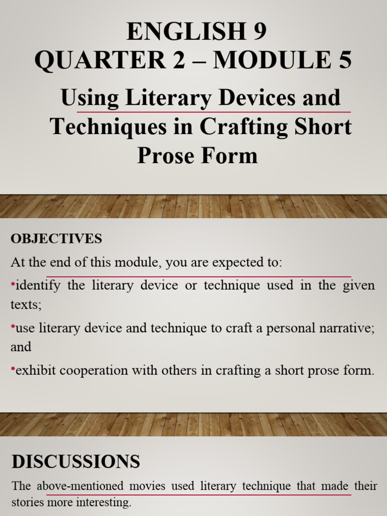 Literary Devices in Short Prose Writing | PDF | Young Adult | General ...