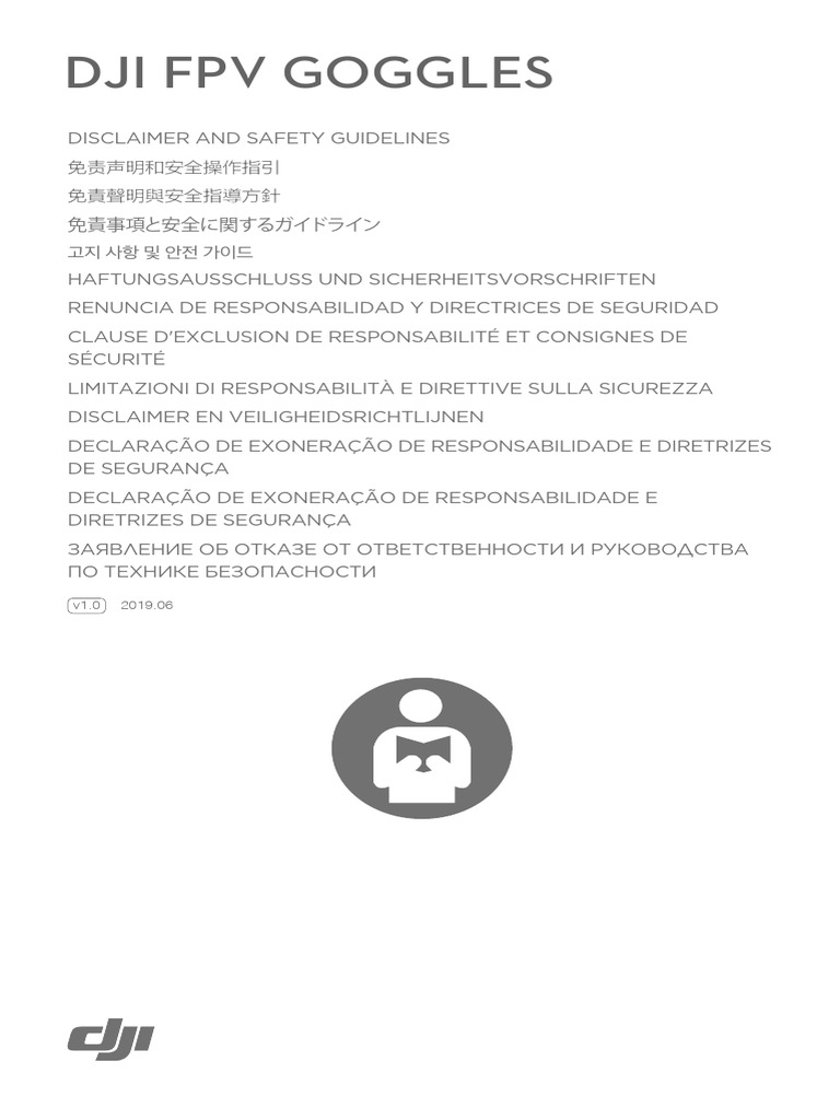 DJI FPV Goggles Disclaimer and Safety Guidelines | PDF | Radio | Visual ...