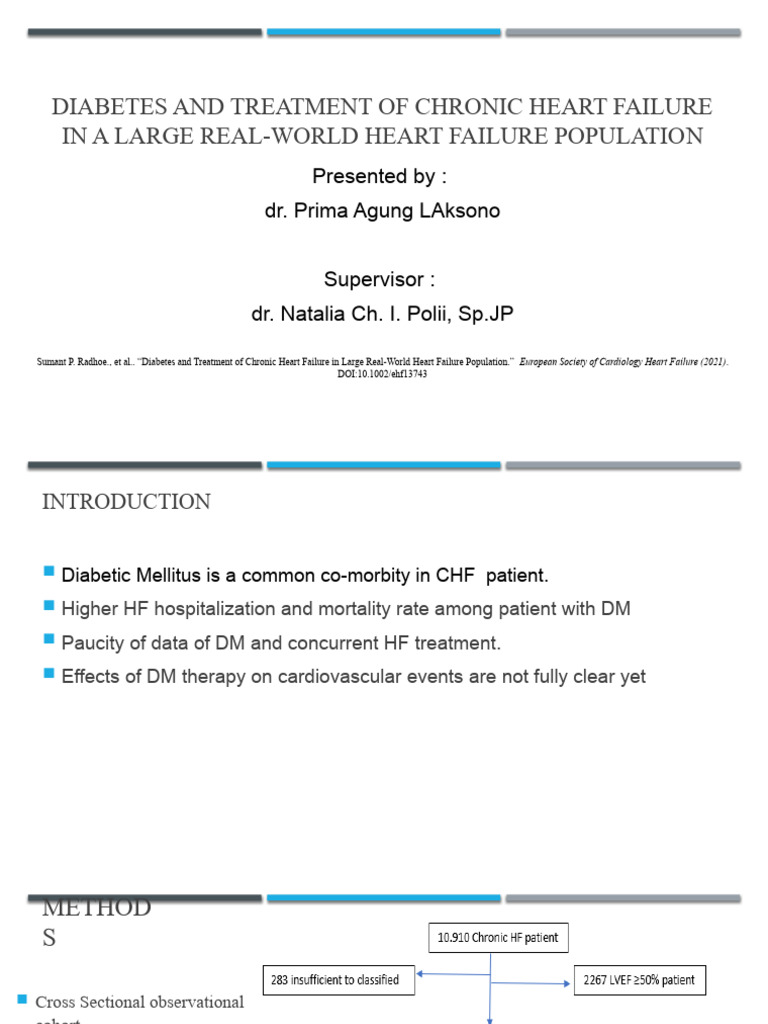 Diabetes and Treatment of Chronic Heart Failure in | PDF | Heart ...