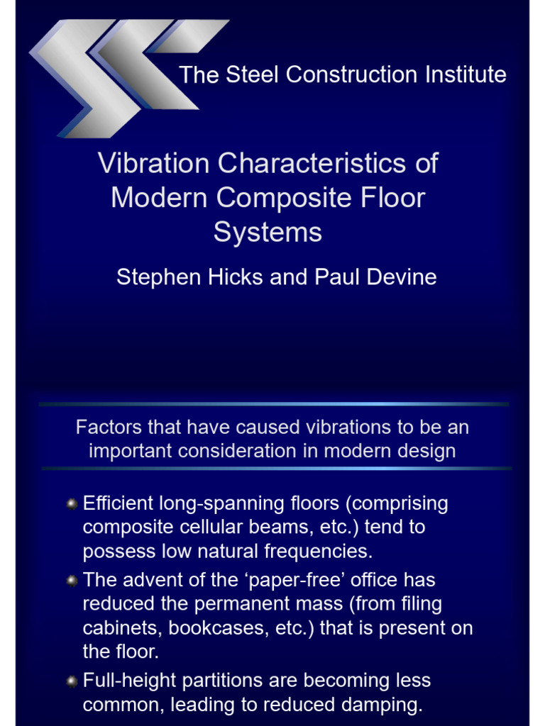 Vibration Characteristics of Modern Composite Floor Systems | PDF ...