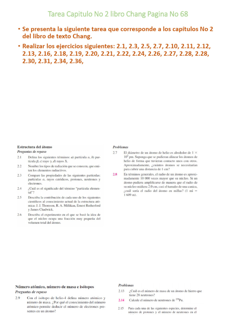Tarea Capitulo 2 Chang | PDF | Hogar y jardín
