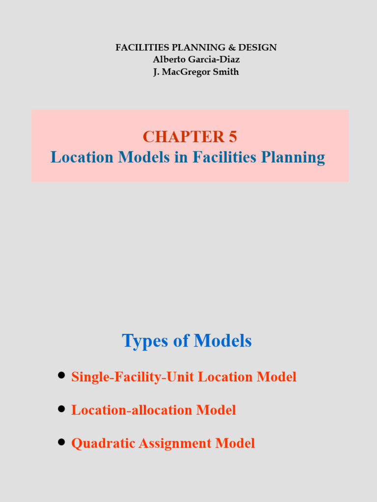 07 Chapter 5 Location Models in Facility Planning | PDF | Mathematical Optimization ...