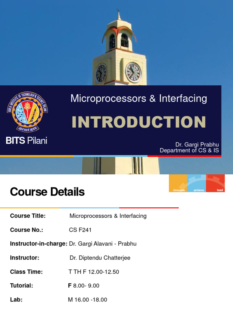 1 Introduction | PDF | Microprocessor | Central Processing Unit