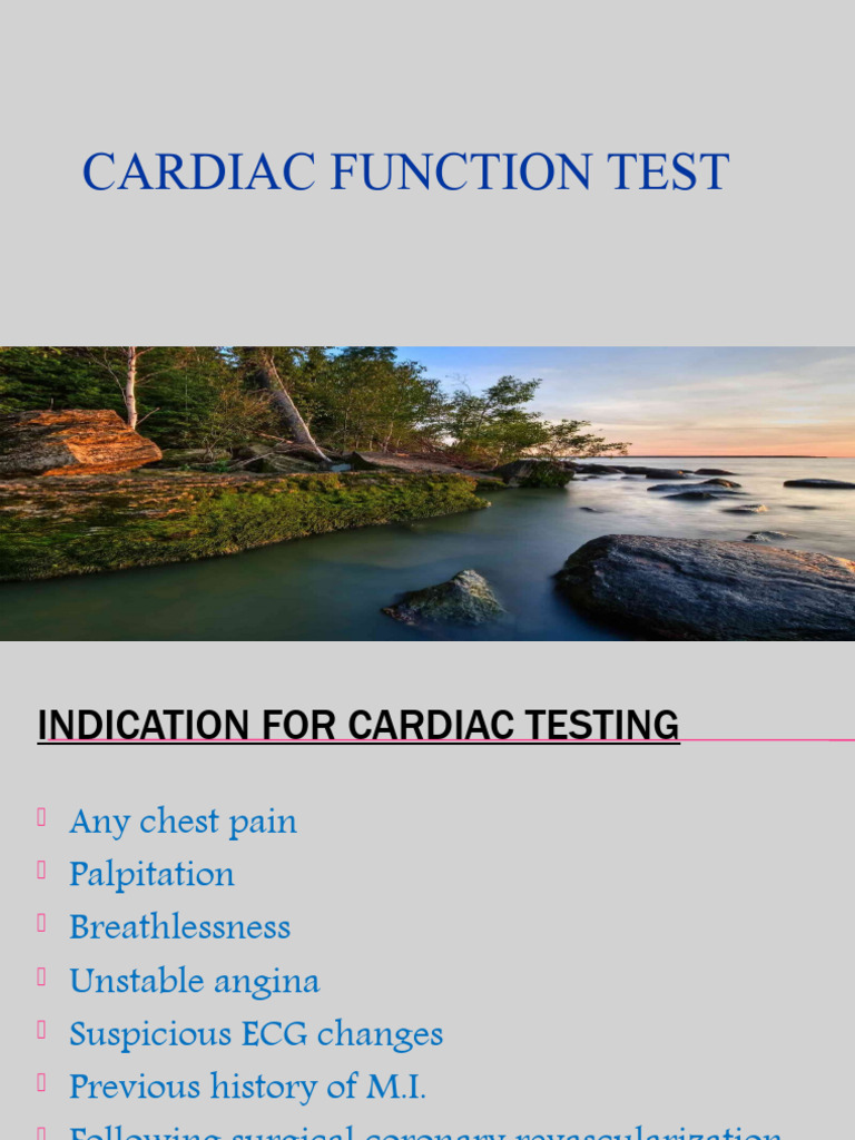 Cardiac Function Test | PDF