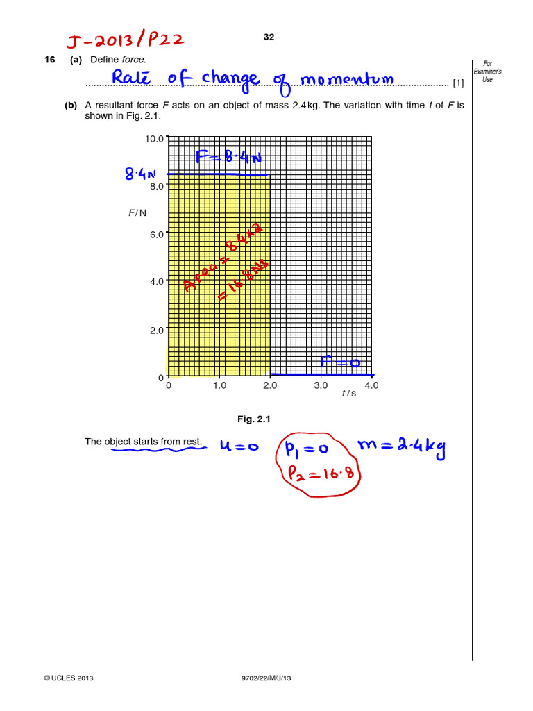 Force, Acceleration, and Momentum Analysis | PDF | Applied And Interdisciplinary Physics ...
