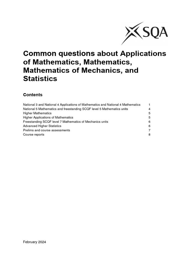 CQ Applications Mathematics Mechanics Statistics | PDF | Educational ...