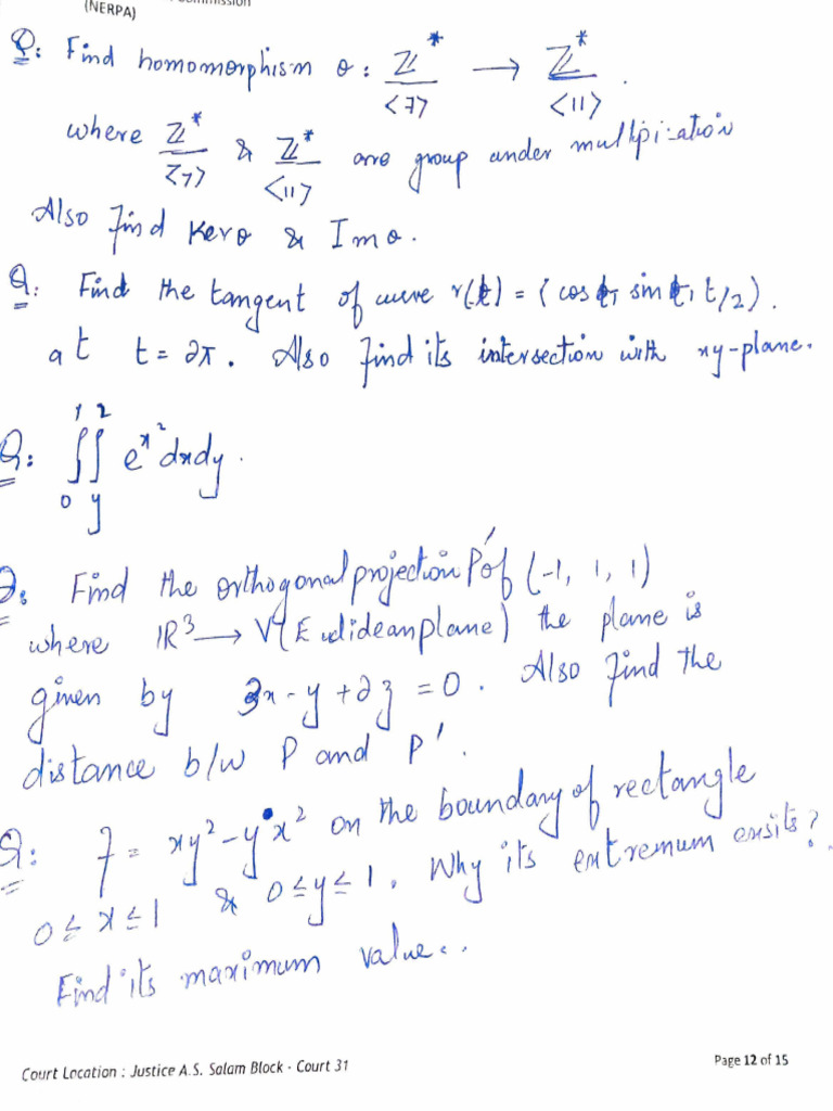 Assms Mphil Math Gat 2020 | PDF