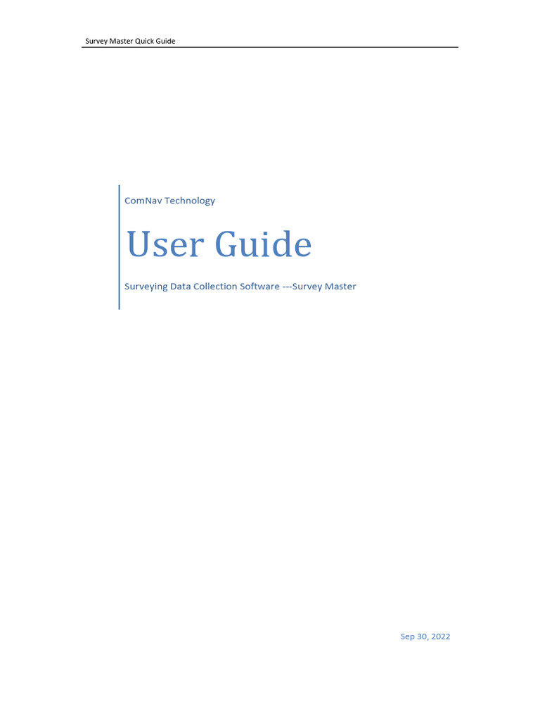 Survey Master User Guide - V3.0.0 | PDF | Surveying | Icon (Computing)