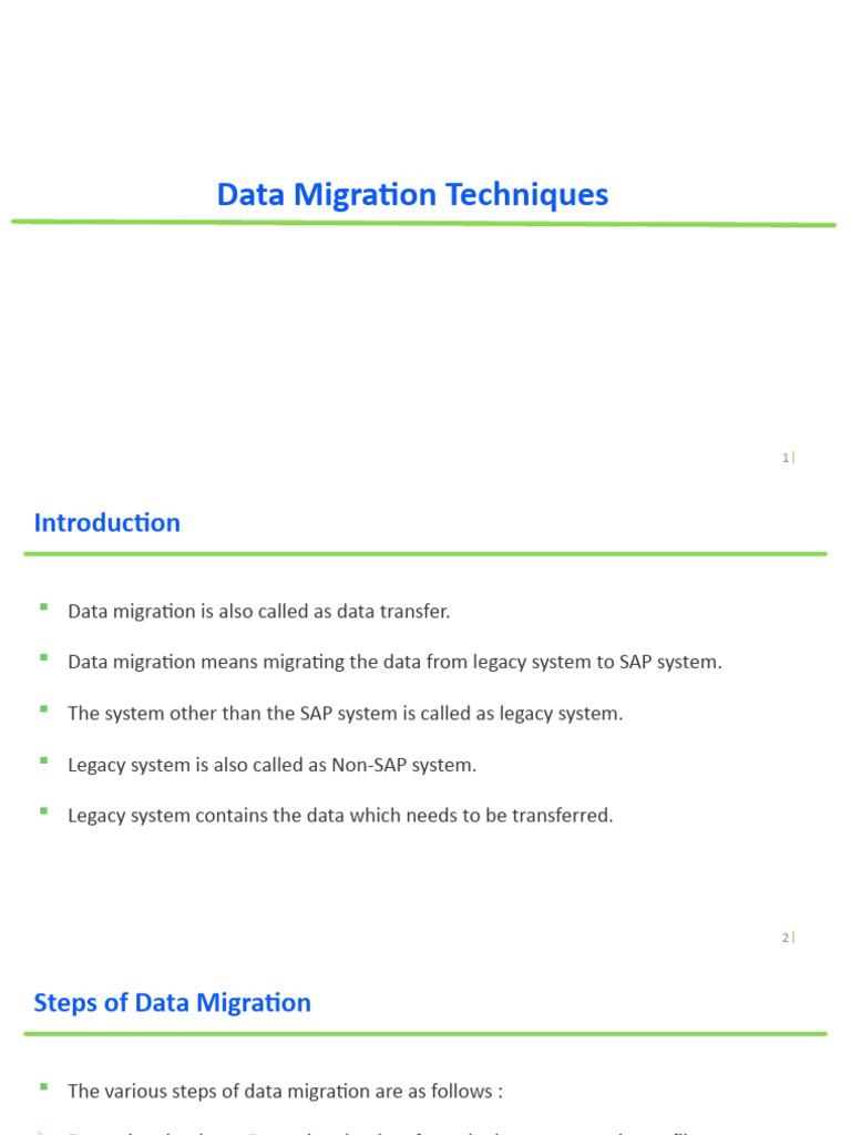 10 Data Migration Techniques | PDF | Database Transaction | Object (Computer Science)