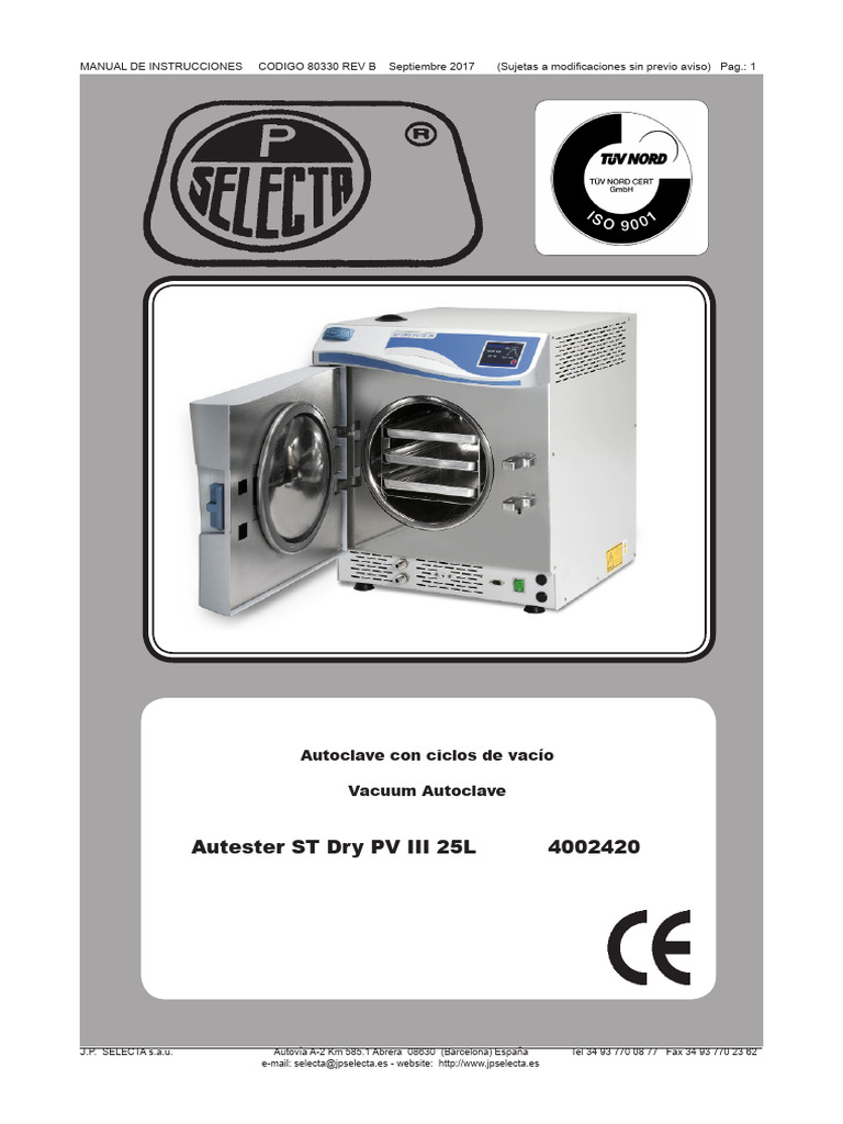 Autester ST Dry PV III | PDF | Vapor | Cantidad Autester ST Dry PV III | PDF | Vapor | Cantidad