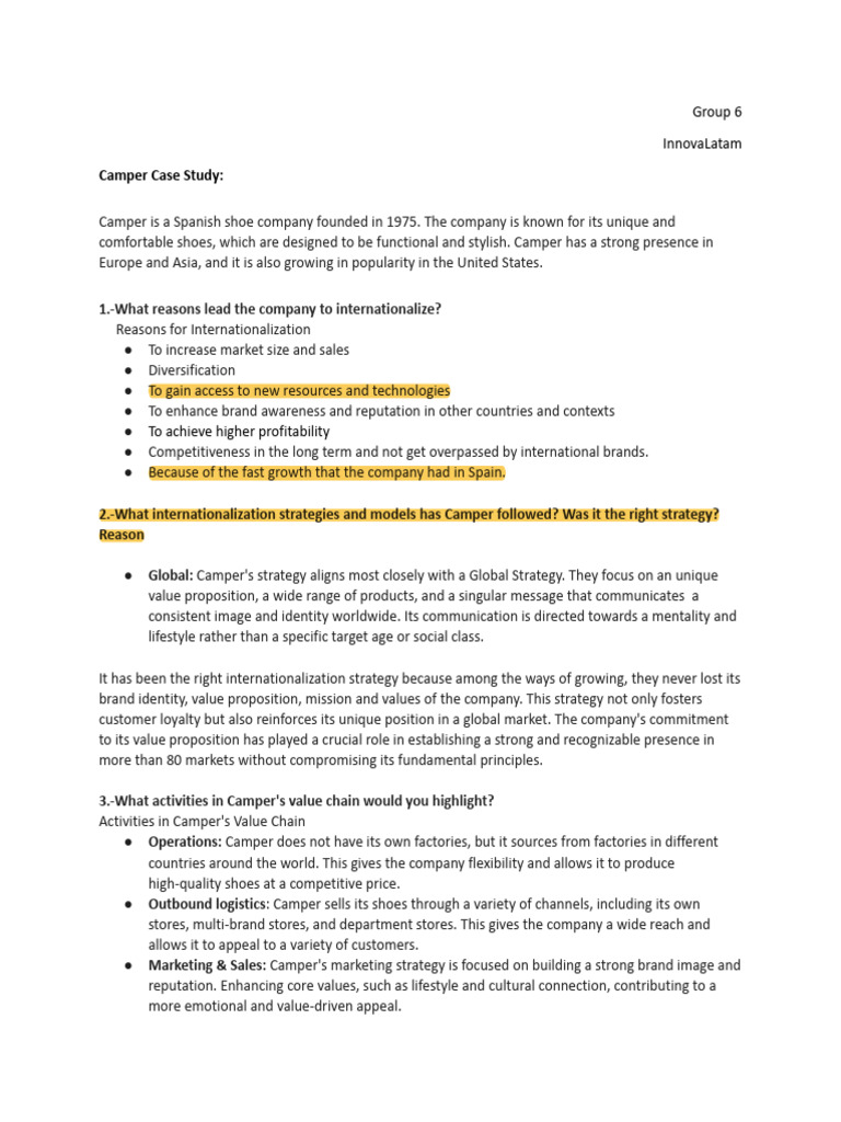 CAMPER CASE STUDY | PDF | Brand | Marketing