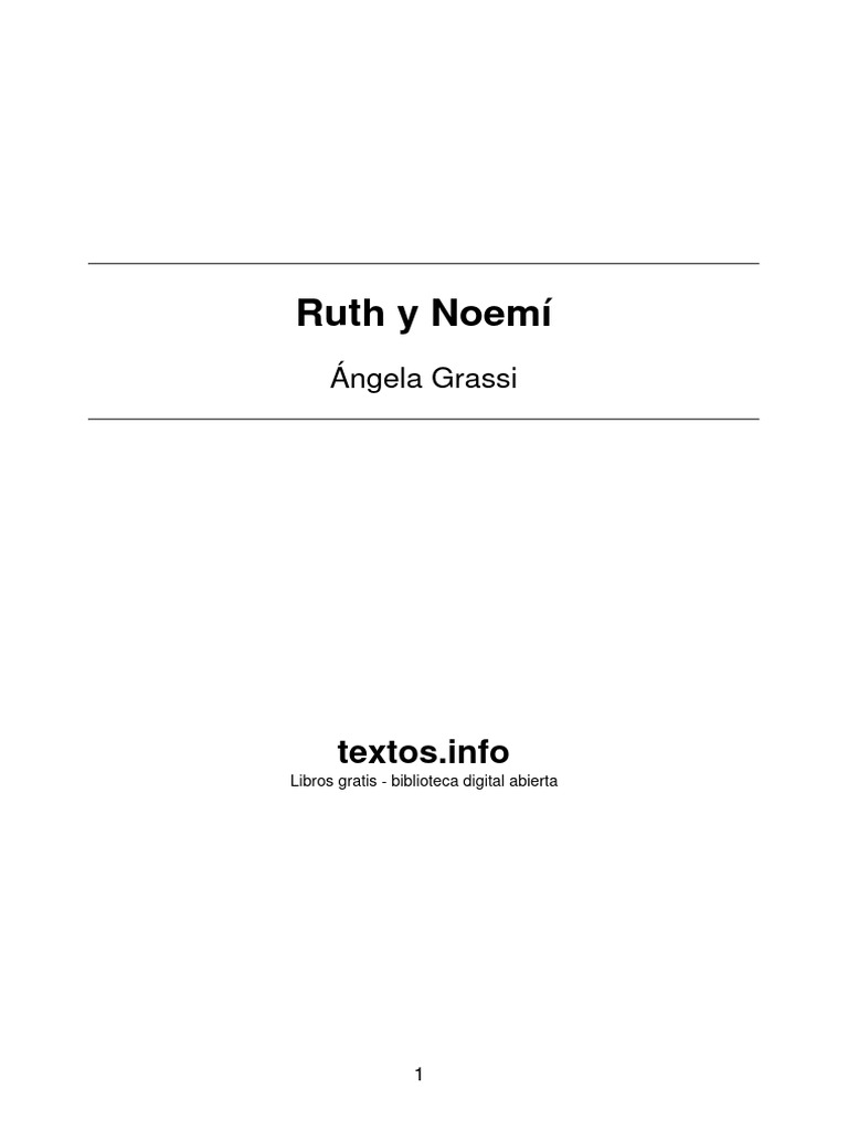 Ruthy Noemi | PDF | Noemí (figura bíblica)