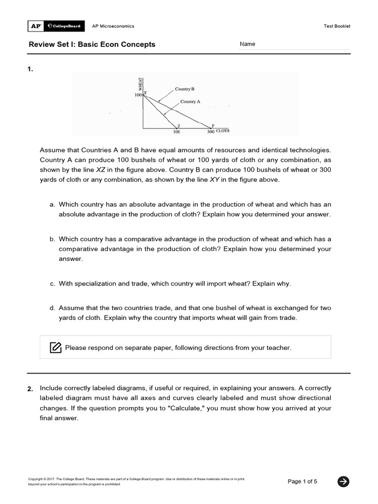 AP Micro Review Set I Basic Econ Concepts | PDF | Microeconomics ... AP Micro Review Set I Basic Econ Concepts | PDF | Microeconomics ...
