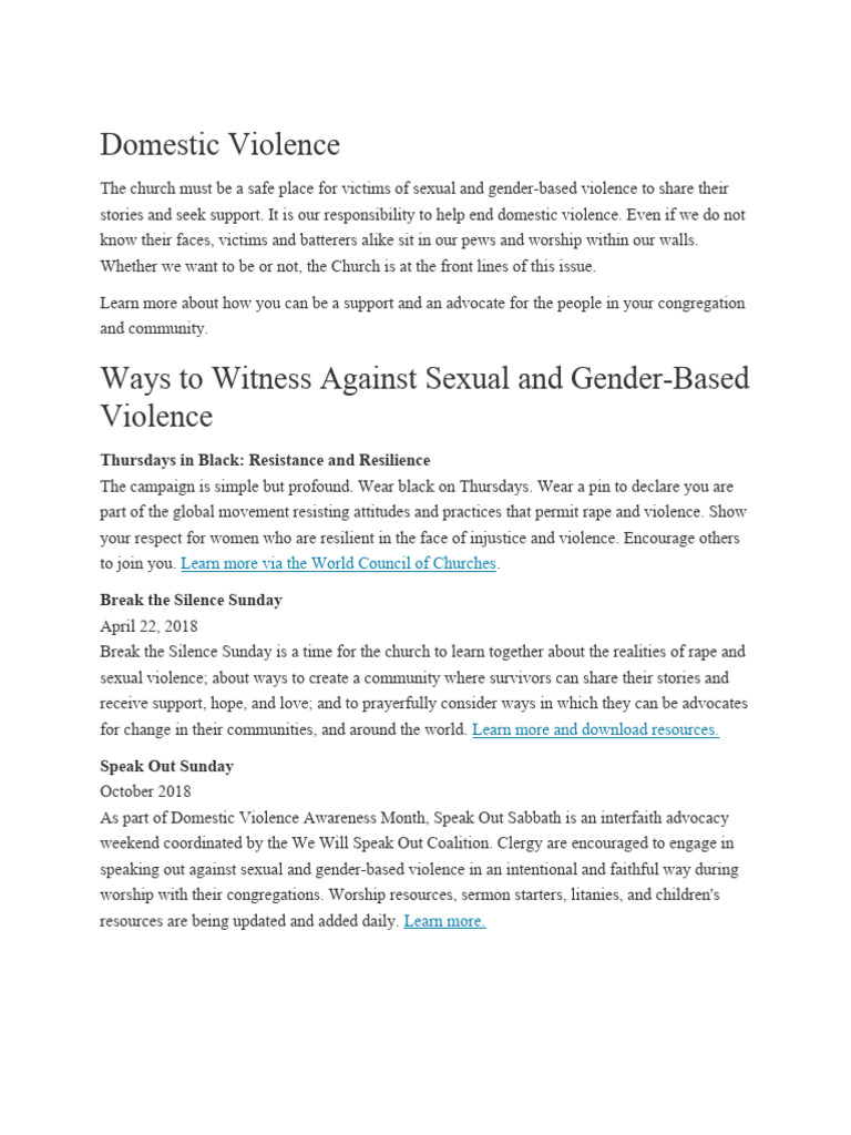 Domestic Violence | Download Free PDF | Domestic Violence | Violence