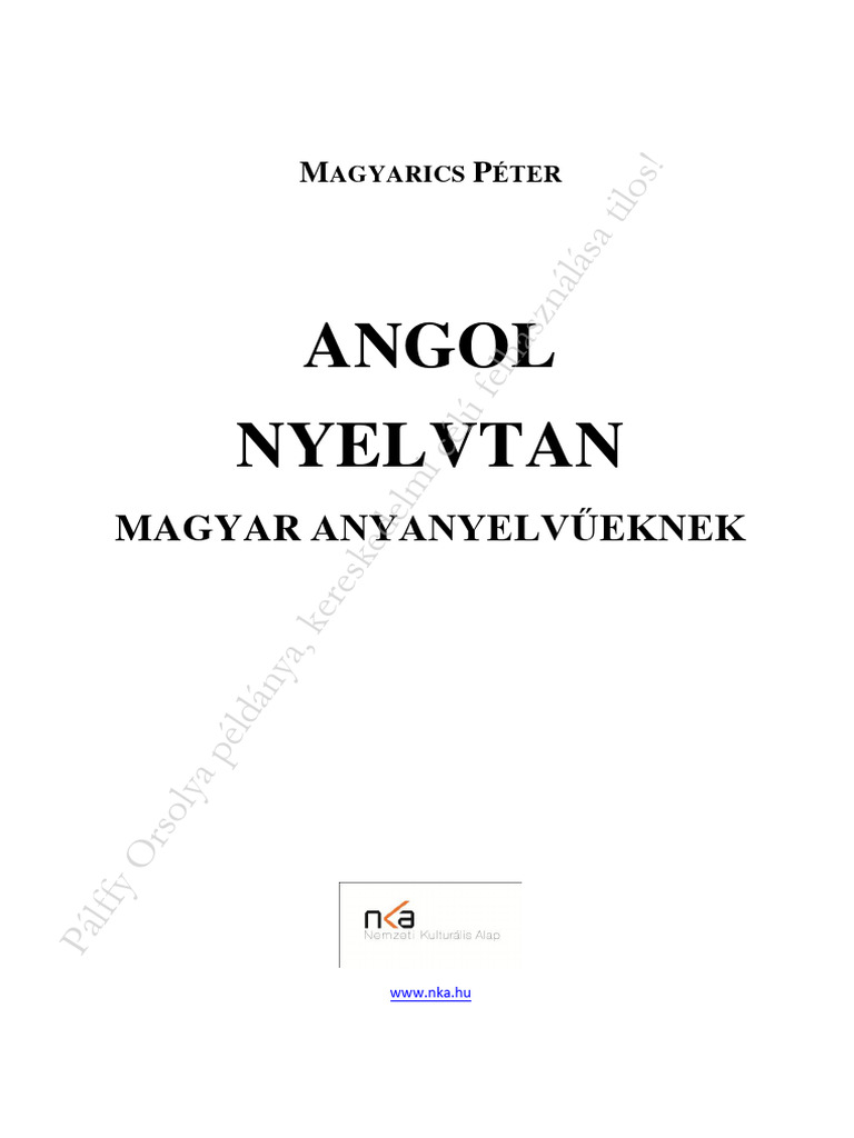 Angol Nyelvtan | PDF