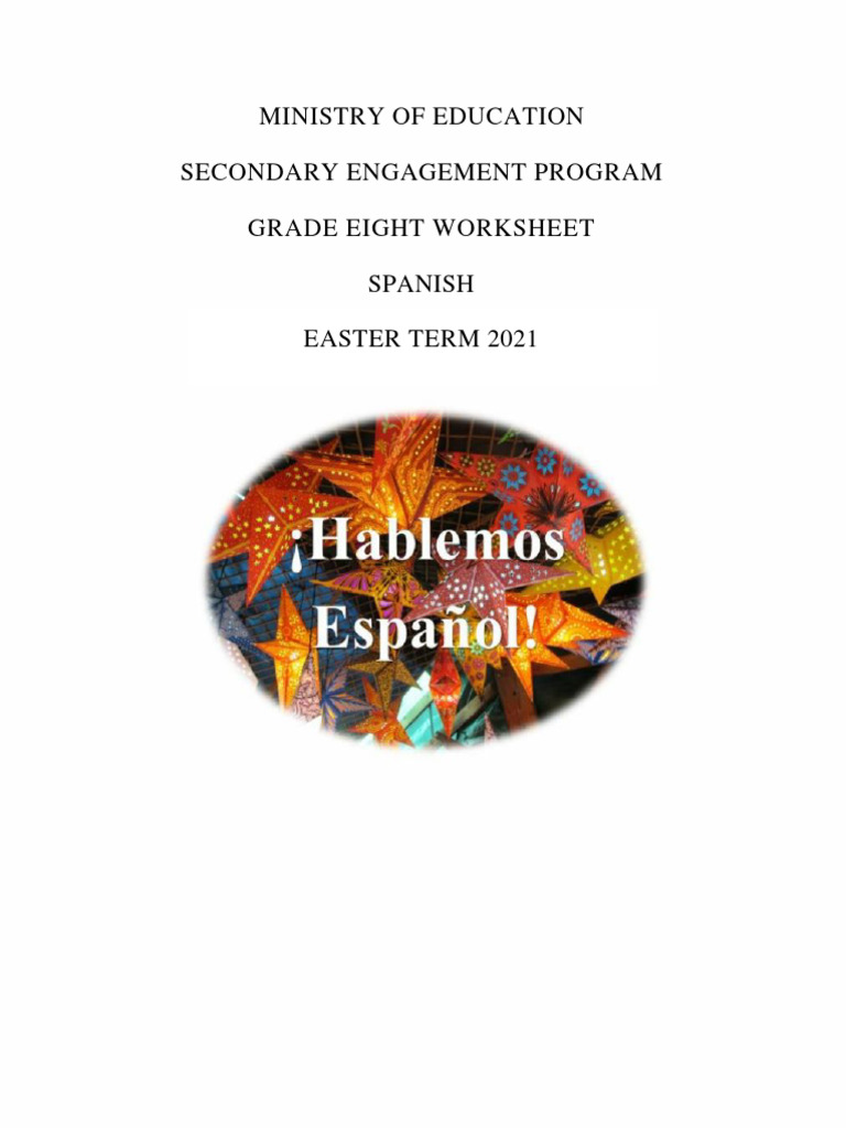 Grade 8 Spanish - 2021 - Term 2 | PDF