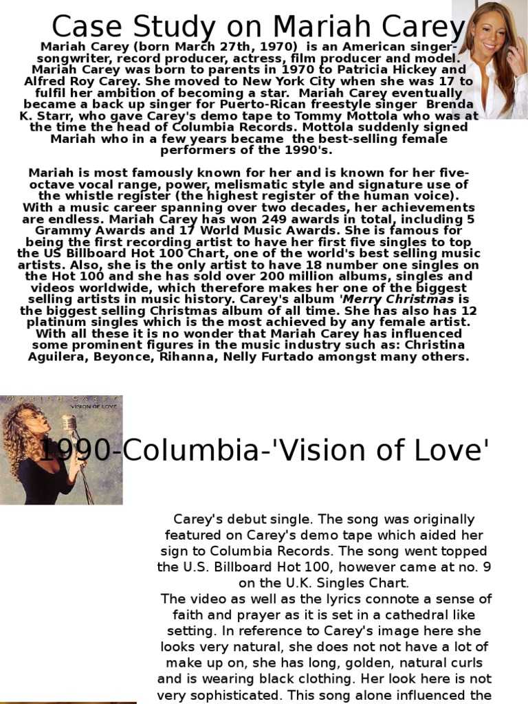 Mariah Carey Case Study | PDF | Contemporary R&B | Pop Music