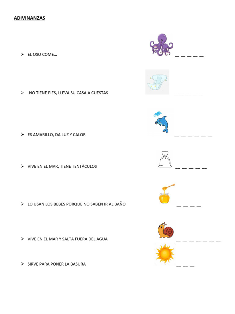 ADIVINANZAS L Inversa | PDF