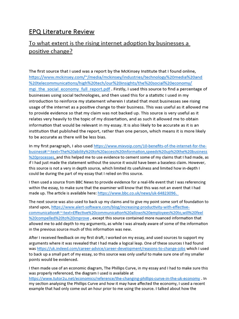 EPQ Literature Review Dinal | PDF | Popular Culture & Media Studies ... EPQ Literature Review Dinal | PDF | Popular Culture & Media Studies ...