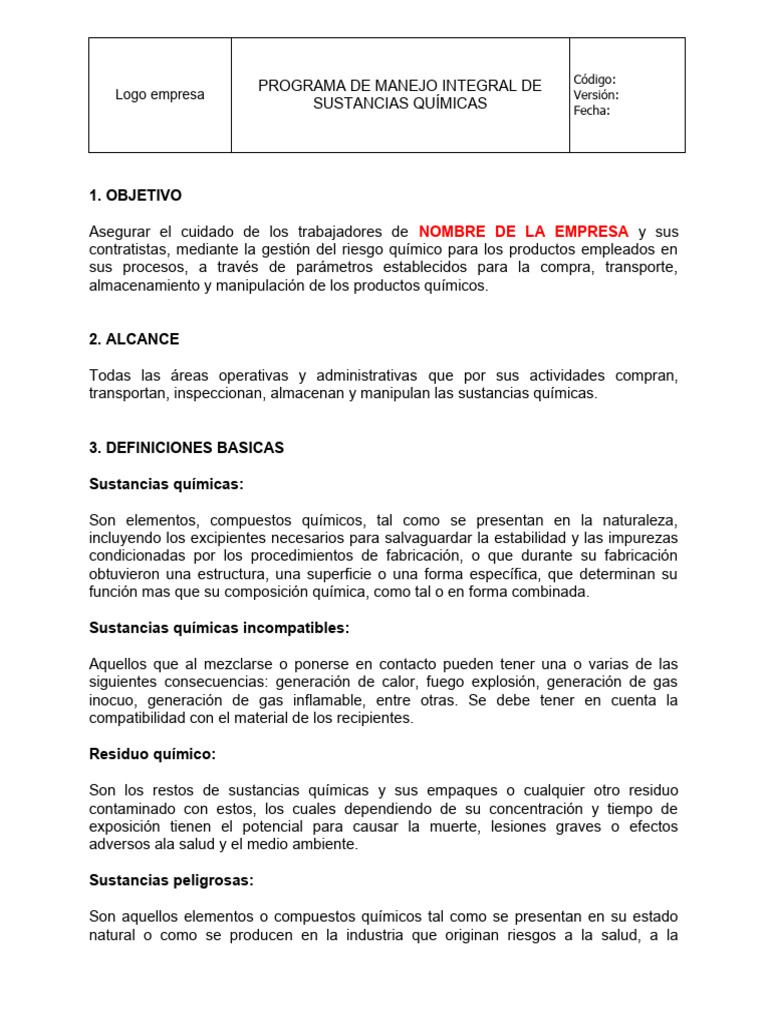Programa de MSQ | PDF | Residuos | Toxicidad