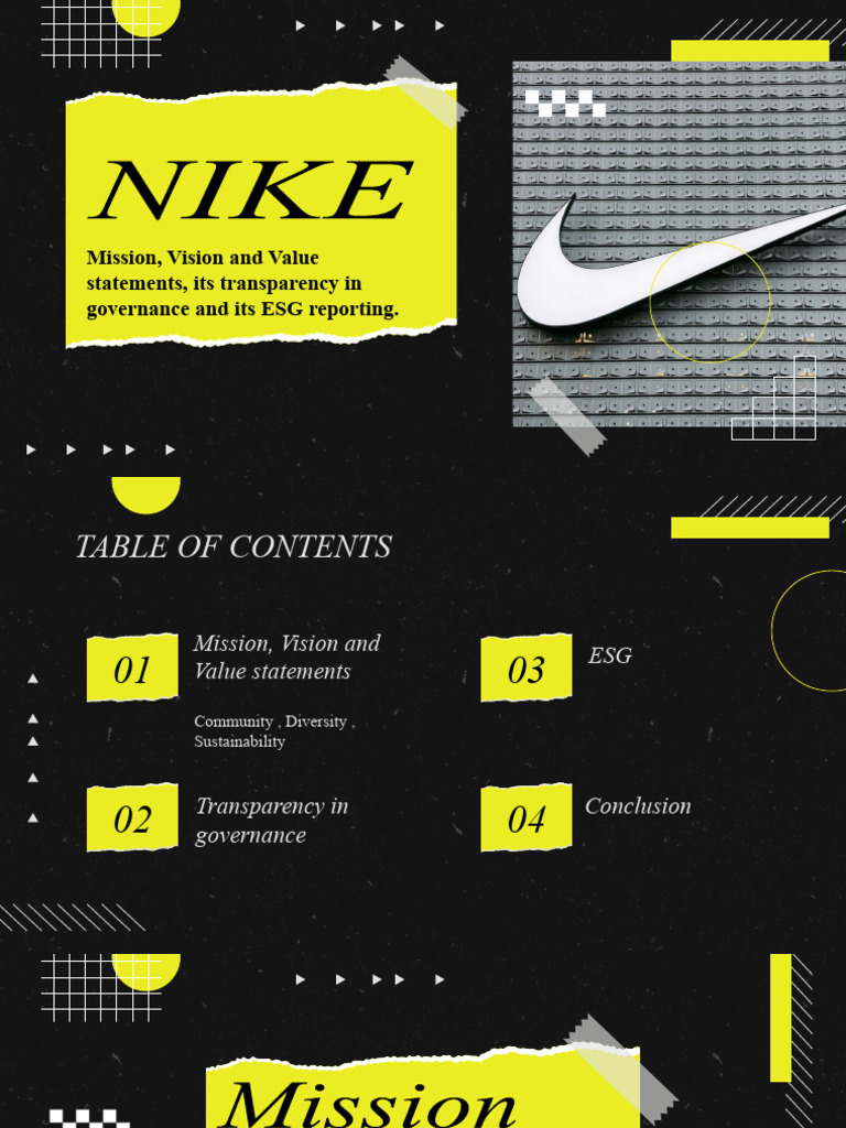 Nike Presentation Transparency in Governance and Its ESG Reporting ...