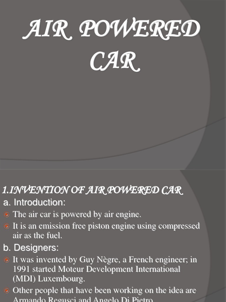 Air Powered Car | PDF | Engines | Car